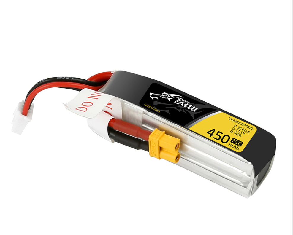 Tattu Lo-Pro 450mah 11.1V 75C XT30 Lipo – The Crawler Connection